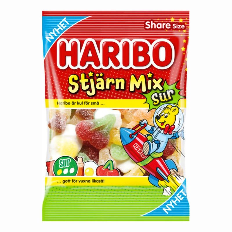 Haribo Stjerne Mix Sur 150g | Syrlig godterimiks - Billigmarkedet.no