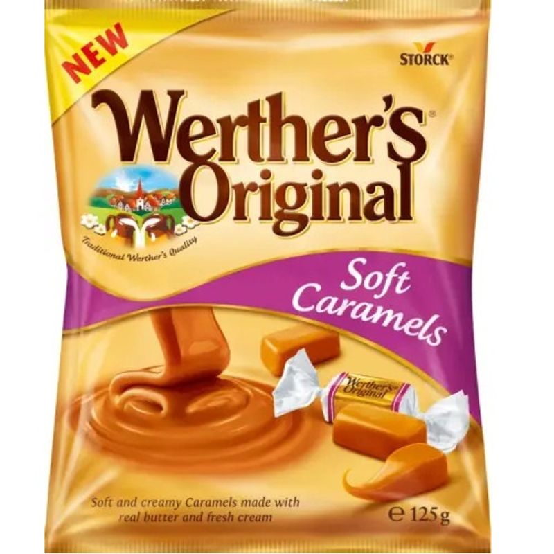 Werther's Soft Caramels 125g | Myke fløtekarameller med ekte smør ...
