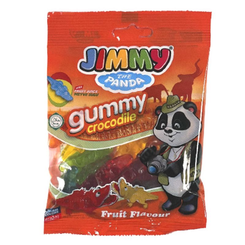 Jimmy Panda Vingummi Krokodiller 80g | Fruktige gelékrokodiller til ...