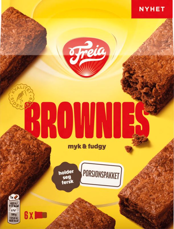 Freia Brownies 150g | Datodeal | 6 myke biter med ekte melkesjokolade ...