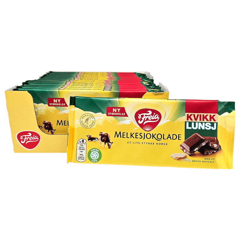 Melkesjokolade Kvikk Lunsj 18x100g | Storpakk - Billigmarkedet.no